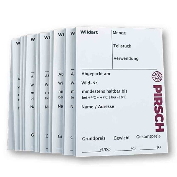 PIRSCH-Wildbret-Etiketten